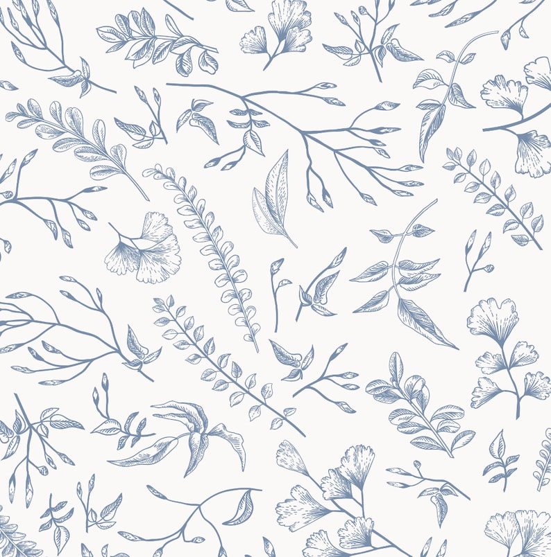 Dainty Floral Botanical Wallpaper Alternate Colors Available - Etsy