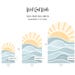Sun and Sea Removable Arch Decal / Surf Theme / Watercolor Sun Decal ...