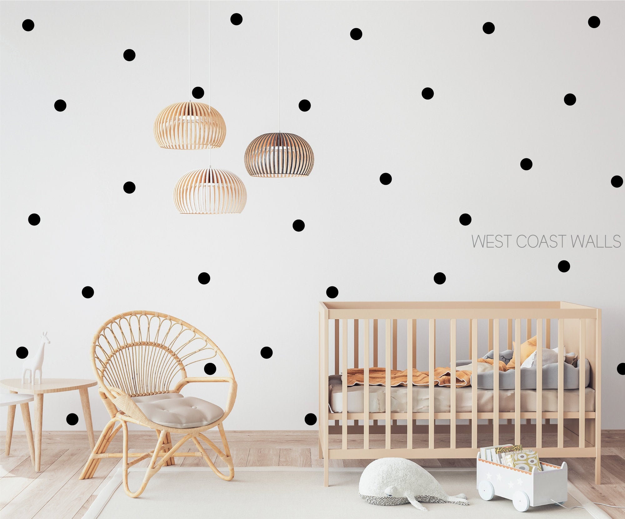 Plain Dot Wall Decals / Removable Dot Decals / Polka Dots / Dot Wall ...