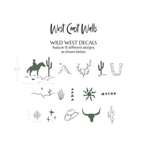 Wild West Wall Decals / Removable Decals / Western Theme Decals ...
