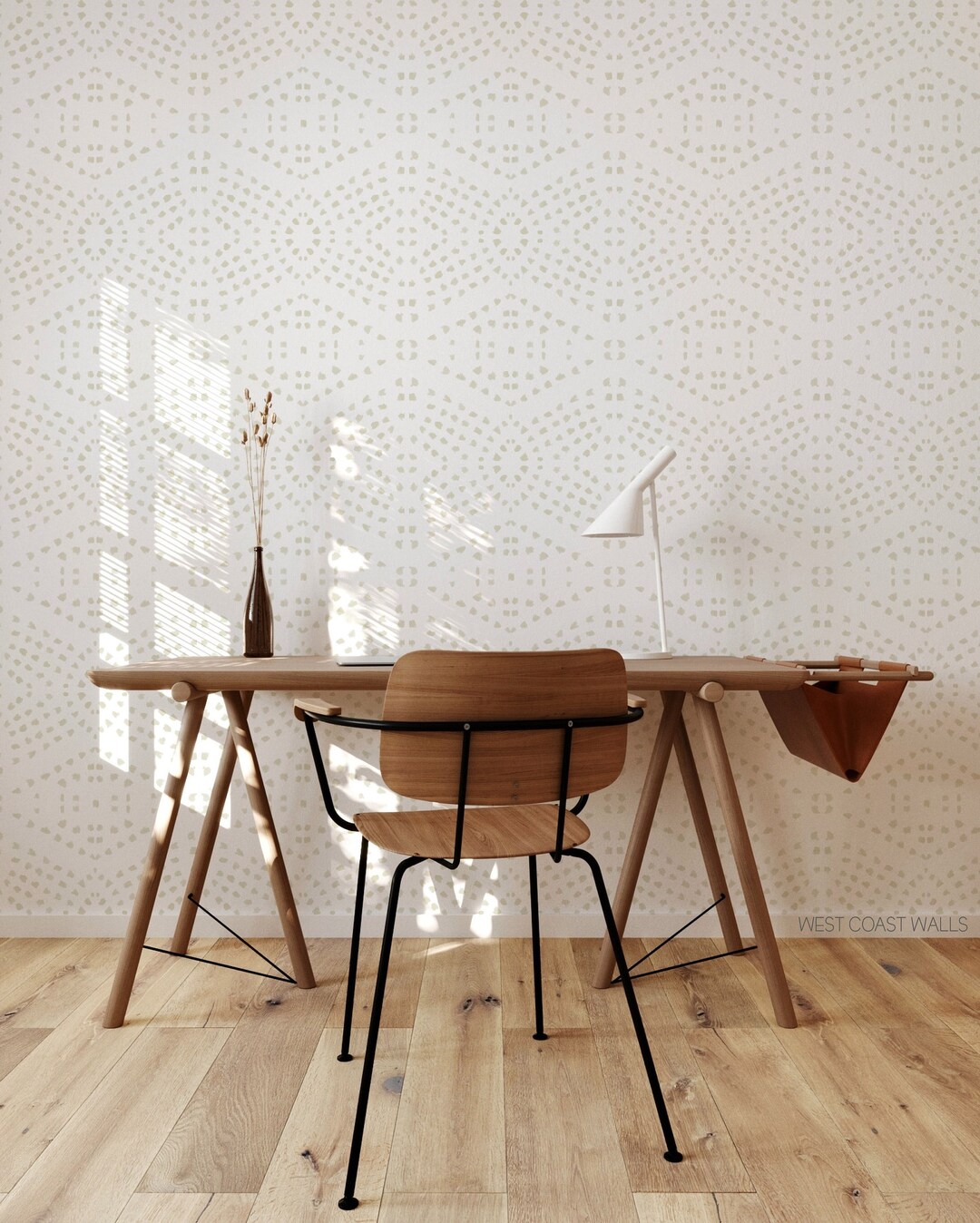 Boho Dot Tile Wallpaper / Bohemian Style / Mudcloth Wallpaper / Hand ...