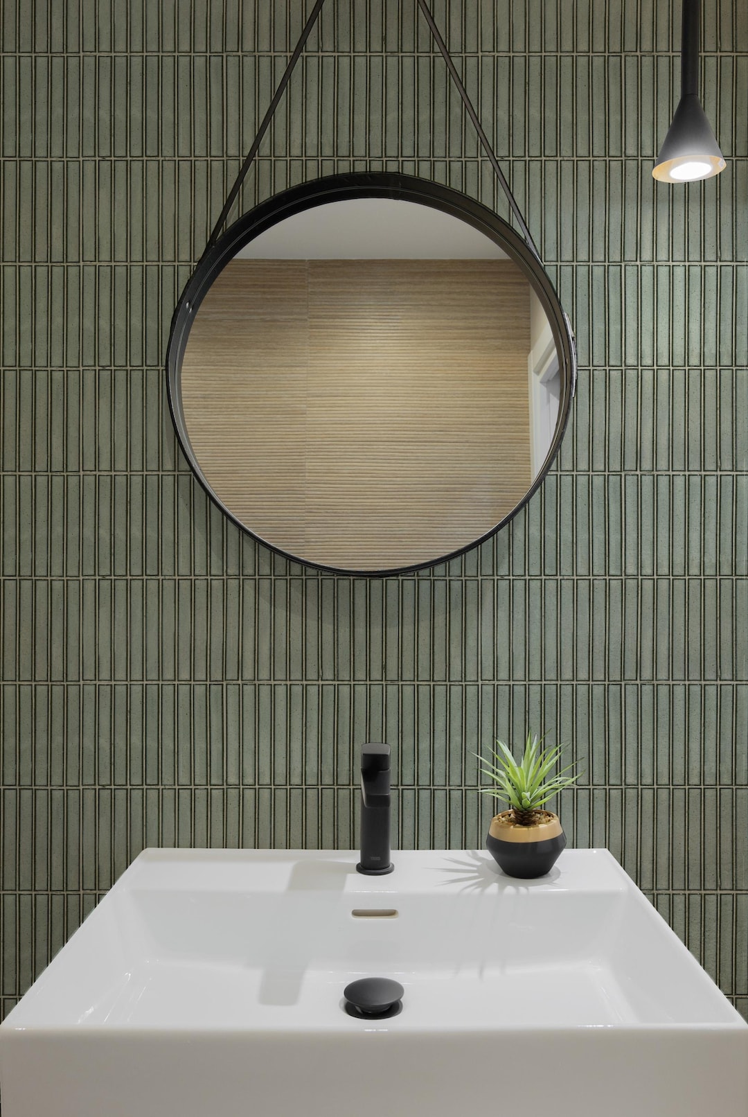 Sage Kit Kat Tile Wallpaper / Tile Wallpaper / Irregular Shape Tile ...