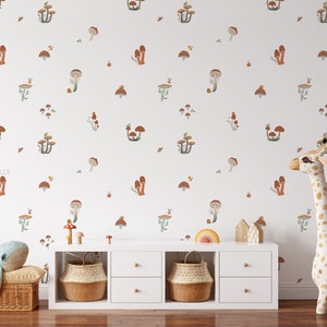 Wild Mushroom Removable Wall Decals / Nursery Decor / Boys Room ...
