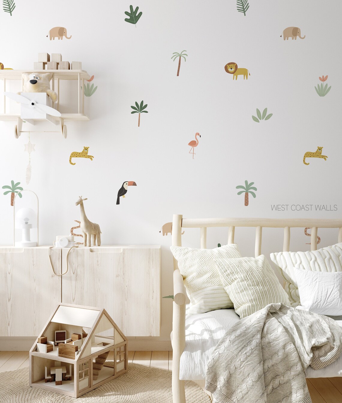 Jungle Animals Removable Wall Decals / Jungle Decor / - Etsy