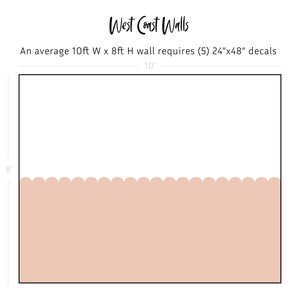 Scalloped Wall Decal / Scallop Wallpaper / Removable Scallops / Custom ...