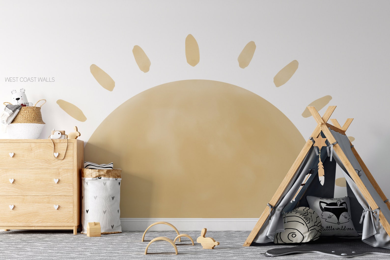 Large Sun Removable Wall Decal / Oversized Sun Decal / | Etsy