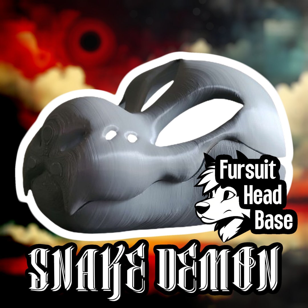 Snake Demon Head Base Fursuit Head Furry D.I.Y Cosplay Fursuit / 3D ...