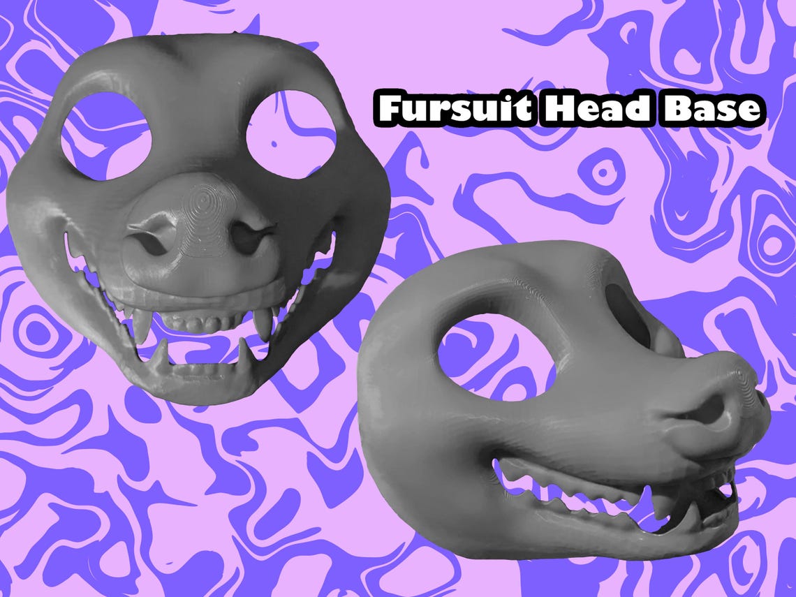 Skunk Head Base - Fursuit Head - Furry D.I.Y Cosplay Fursuit / 3D ...
