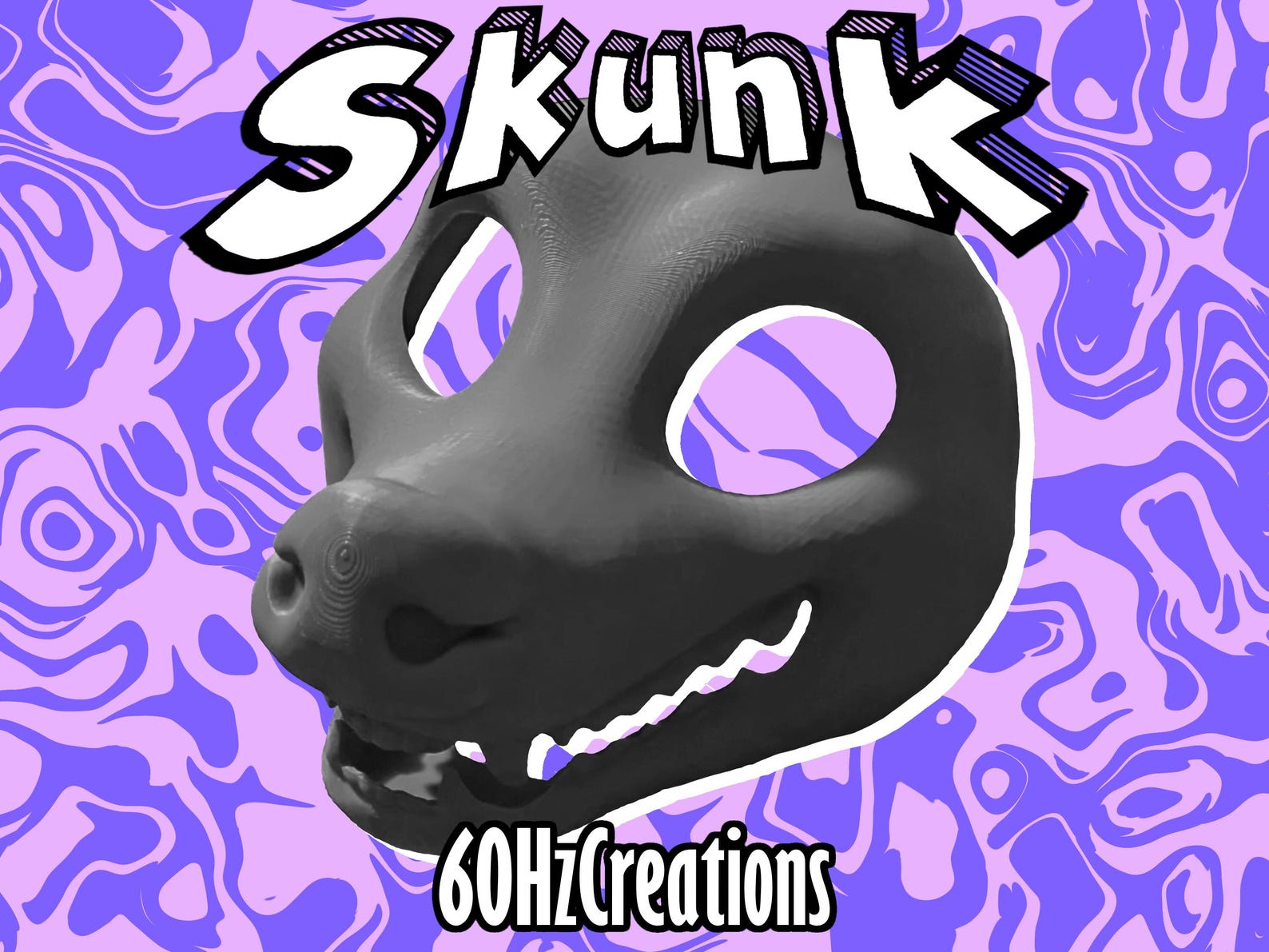 Skunk Head Base - Fursuit Head - Furry D.I.Y Cosplay Fursuit / 3D ...