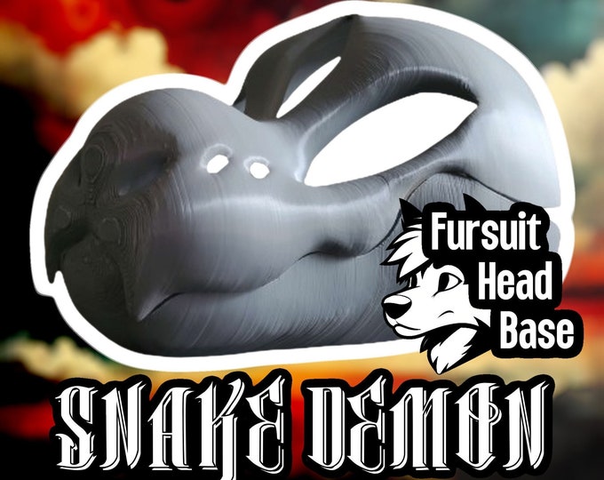 Snake Demon Head Base - Fursuit Head - Furry D.I.Y Cosplay Fursuit / 3D ...