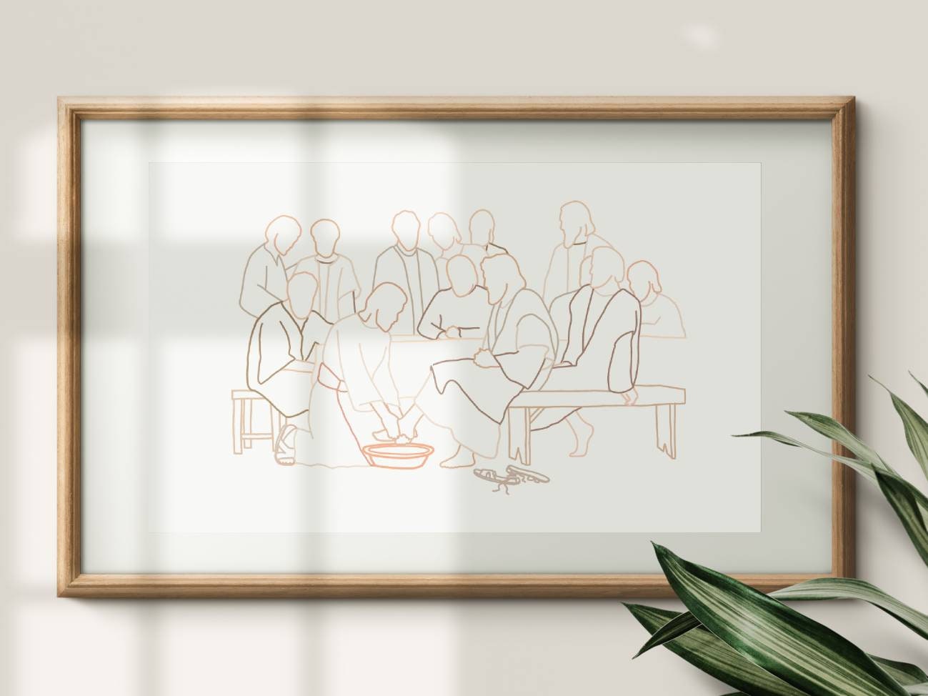 Modern Last Supper Print Aesthetic Minimal Boho Christian - Etsy UK