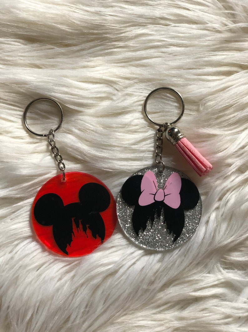 Minnie Mouse Disney Keychain Minnie Mouse Keychain Keychain | Etsy