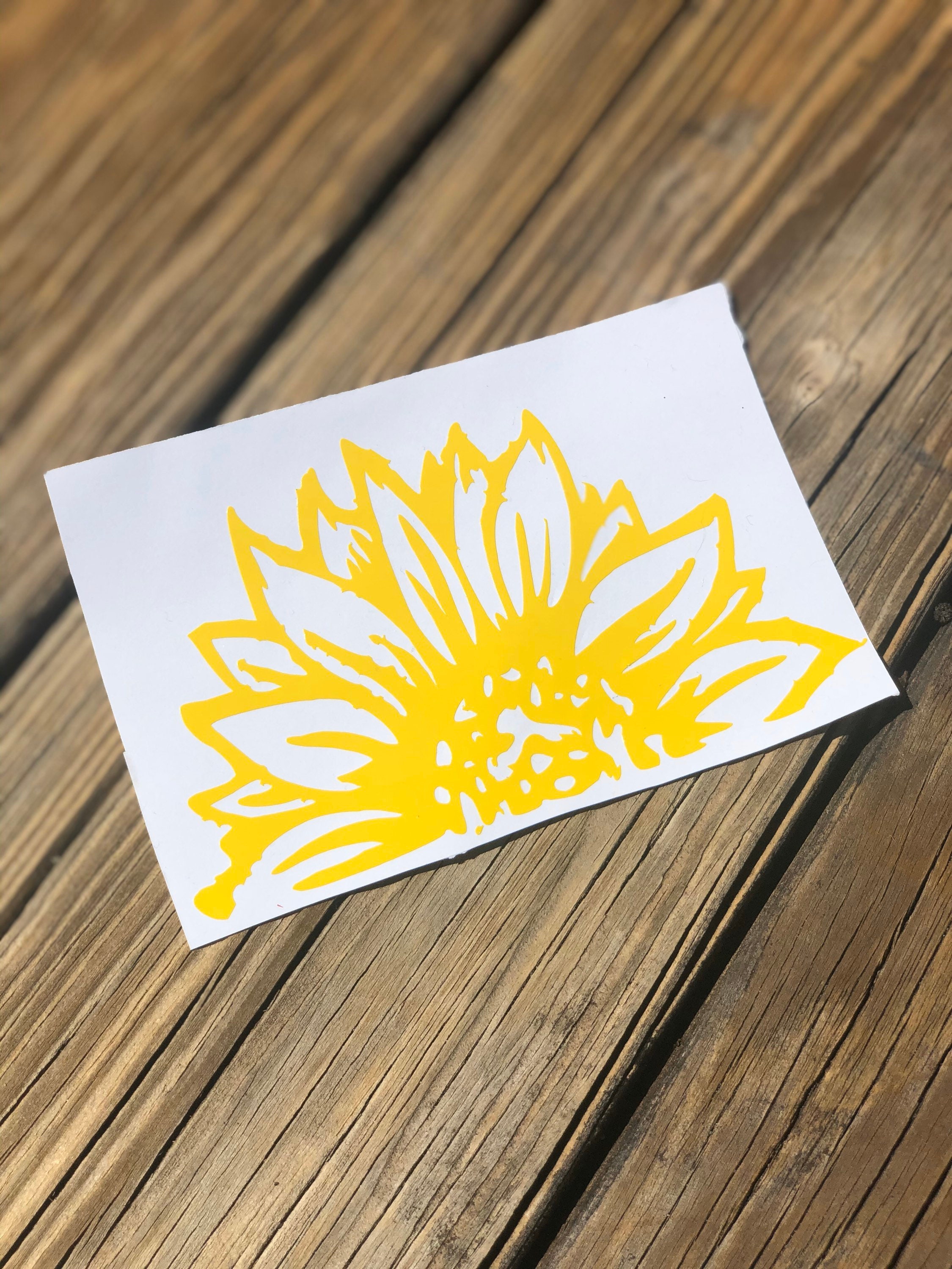 Sunflower Car Decal Sunflower Decal Car Decal Stickers For | Etsy