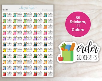 Happy Shopping Cart Grocery Reminder Kawaii Stickers Erin - Etsy Canada