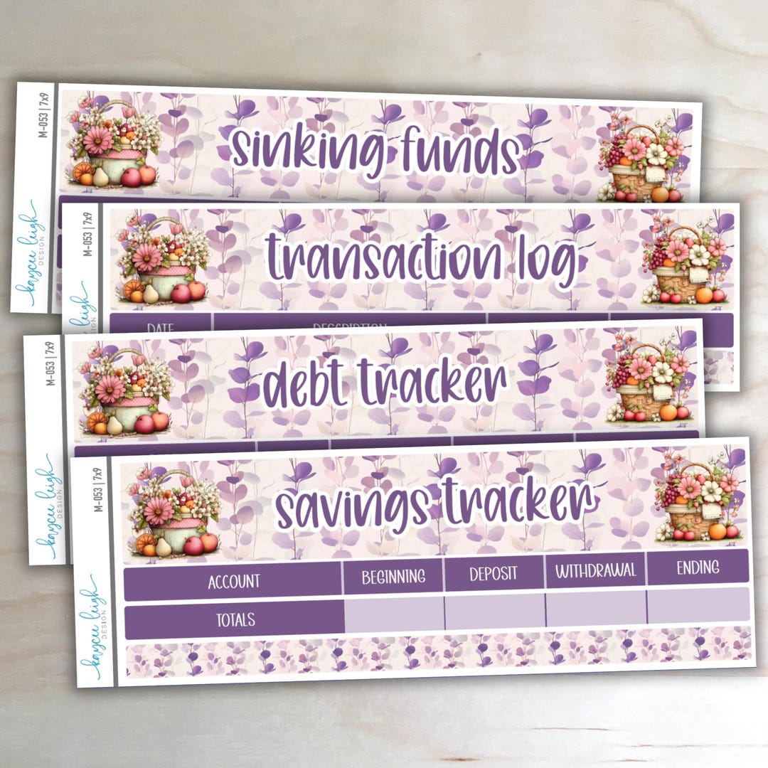 Budget Kit Stickers for A5, 7x9, and 8.5x11 Planners | Savings Tracker ...