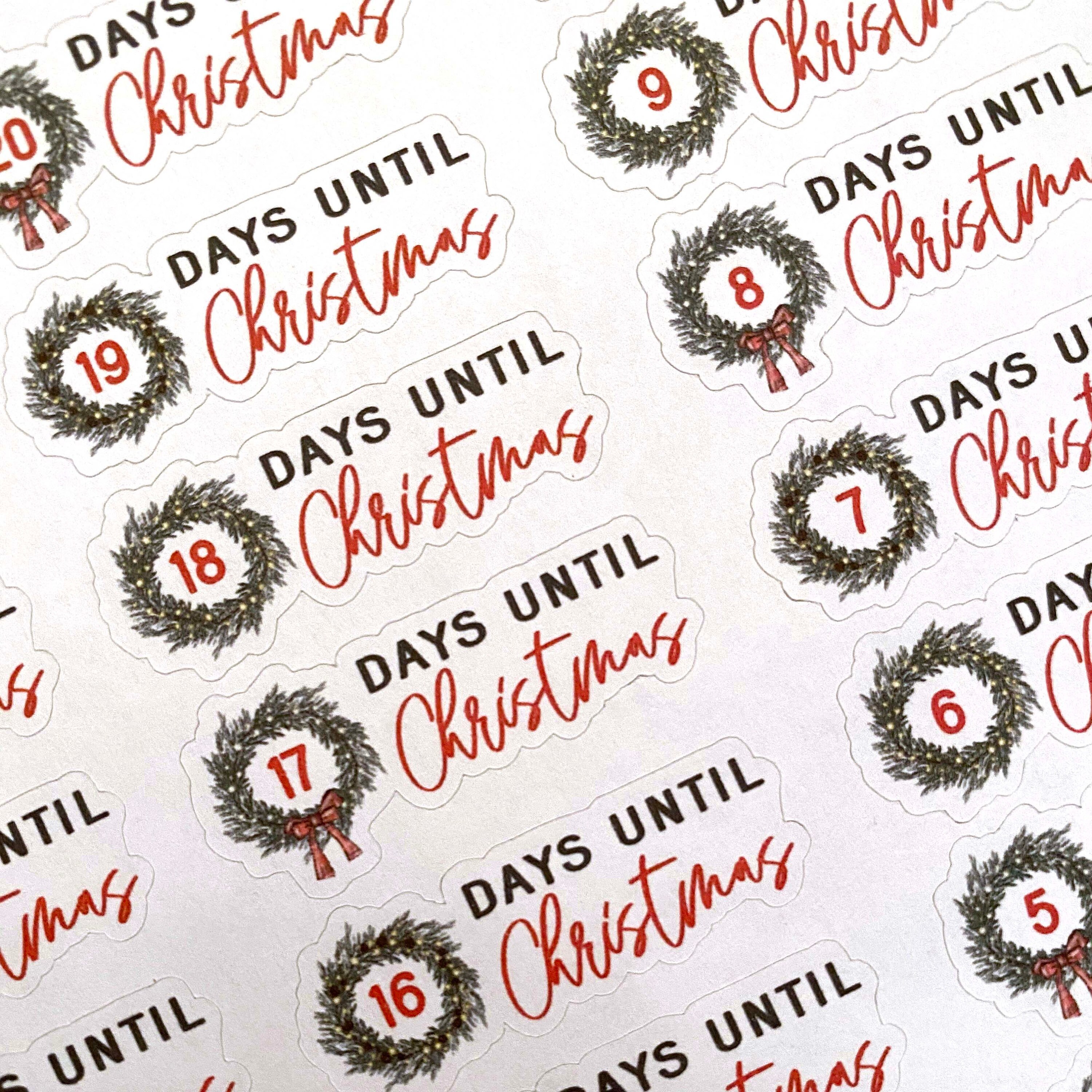 Christmas Countdown Stickers for Planners Notebooks Journals | Etsy