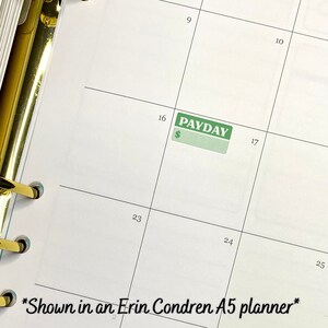 Mini Payday Stickers With Amount Tracker for Use in Planners, Notebooks ...