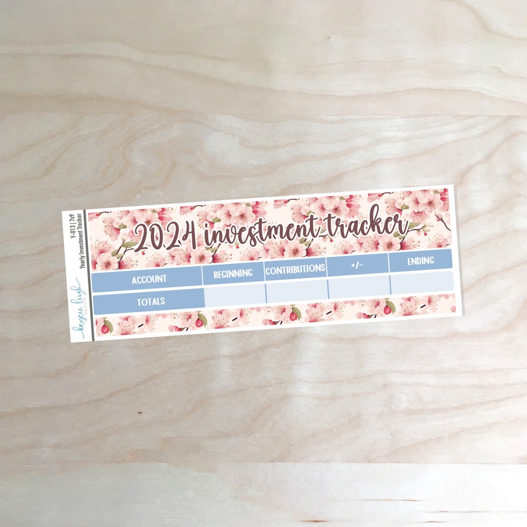 2024 Investment Tracker Stickers Budget Stickers for 7x9 and 8.5x11 ...