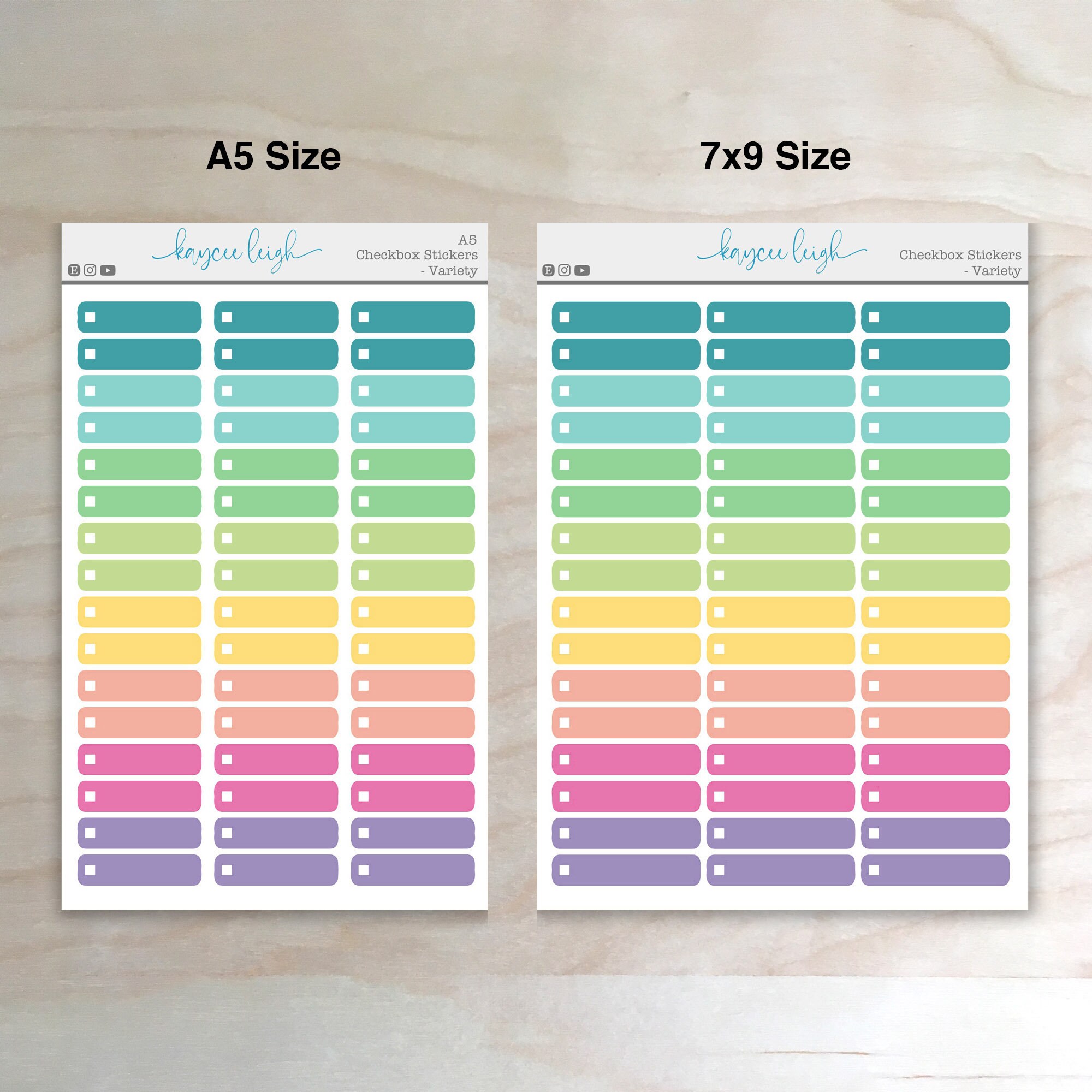 CUSTOM TEXT Checkbox Stickers for Planners Notebooks Bullet - Etsy