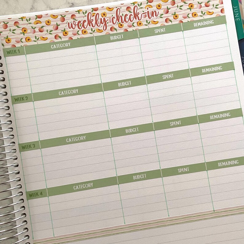 12 Months of Weekly Check-in Stickers | 12 Different Designs | 7x9 and ...