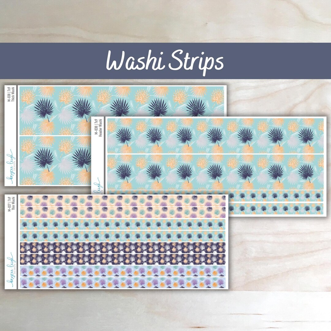 Washi Strip Stickers | Thin, Header, and Thick Strips | Y-038 - Etsy