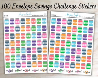 52 Week Savings Challenge Stickers for Use in Planners, Notebooks ...