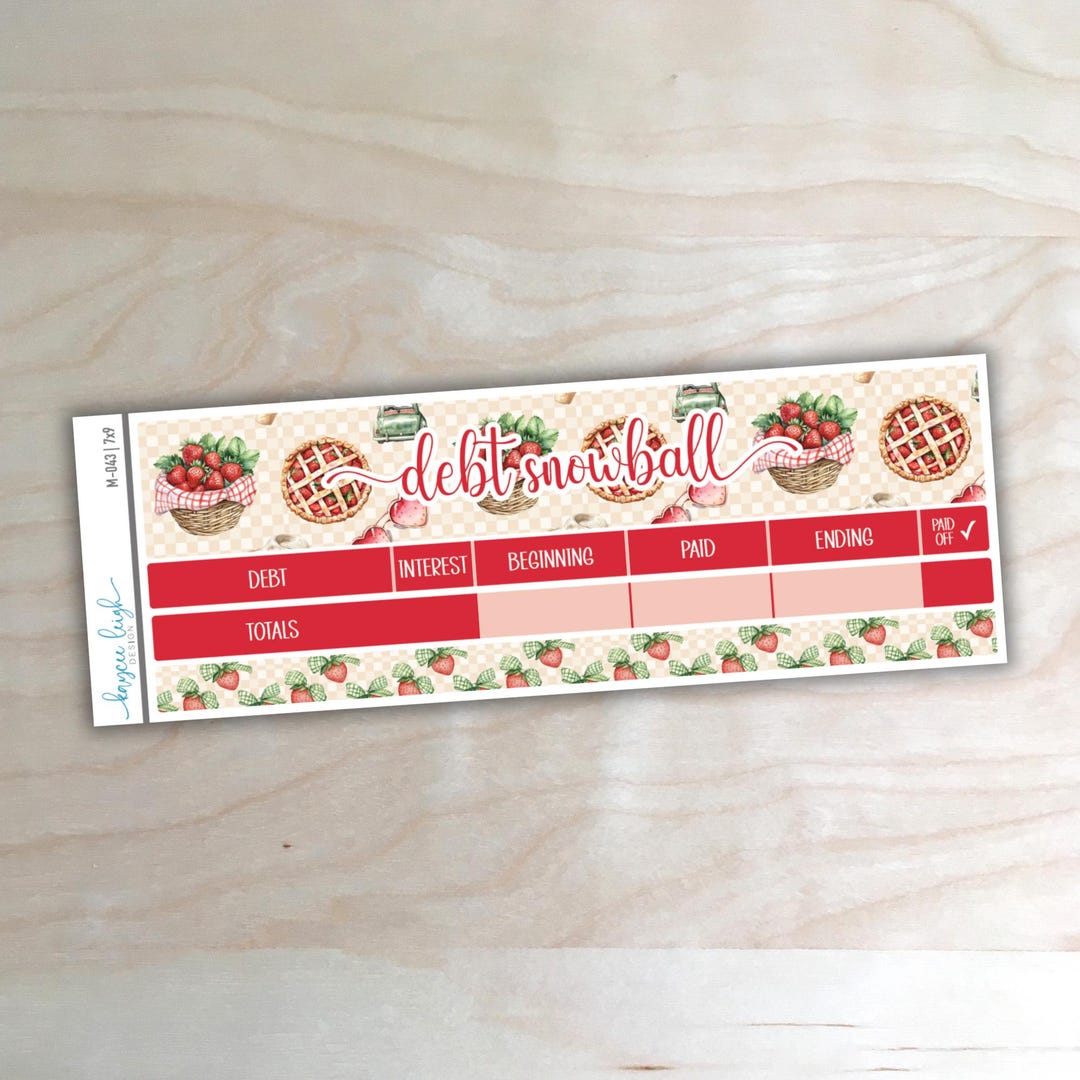 Debt Snowball Stickers for 7x9, A5, and 8.5x11 Planners | M-043 - Etsy