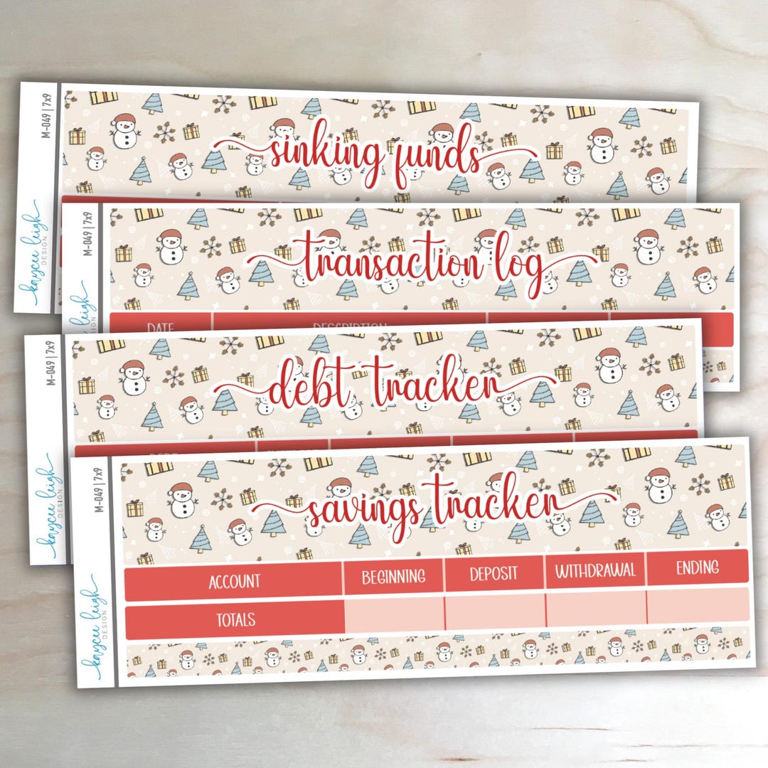 Budget Kit Stickers for A5, 7x9, and 8.5x11 Planners | Savings Tracker ...