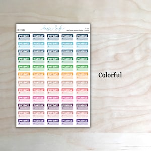 Mini Payday Stickers With Amount Tracker for Use in Planners, Notebooks ...