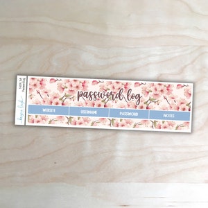 Password Log Stickers for A5, 7x9, and 8.5x11 Planners Password Tracker ...