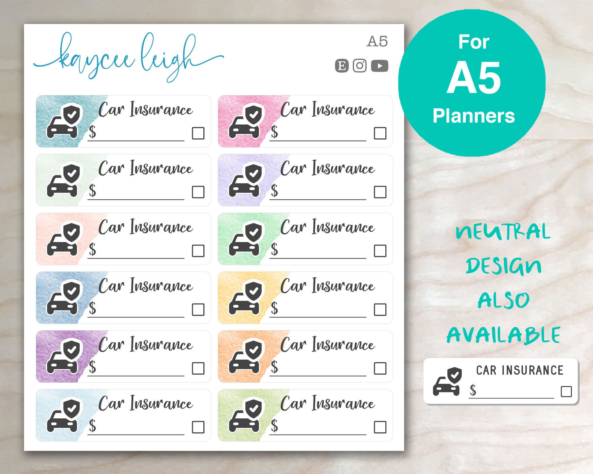 Agendas Stickers for Planners Back to School To-Do Lists Car Bill ...