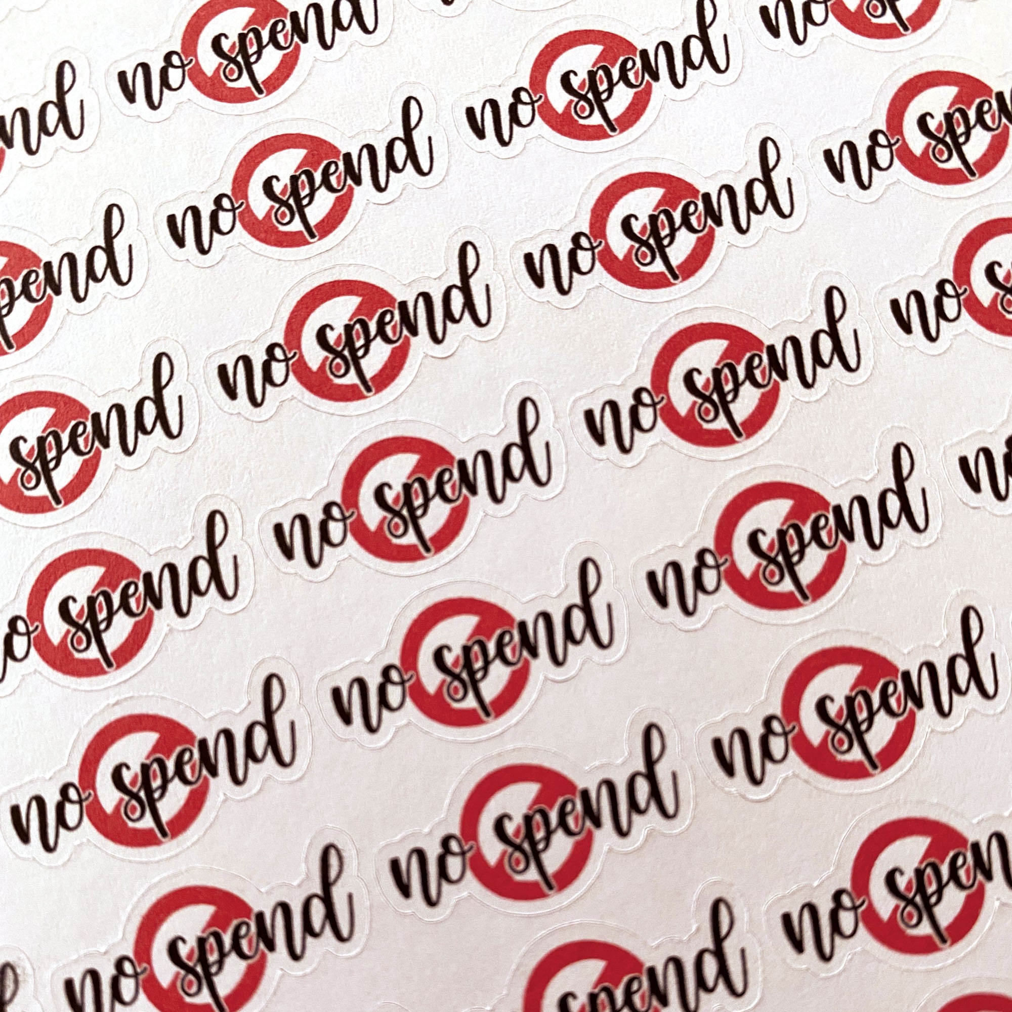 No Spend Stickers for Use in Planners Notebooks Bullet - Etsy