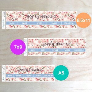 Yearly Overview Stickers Budget Stickers for A5, 7x9 and 8.5x11 ...