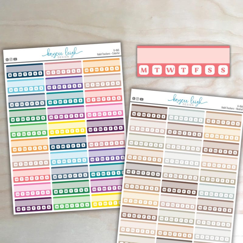 Habit Tracker Stickers - Etsy