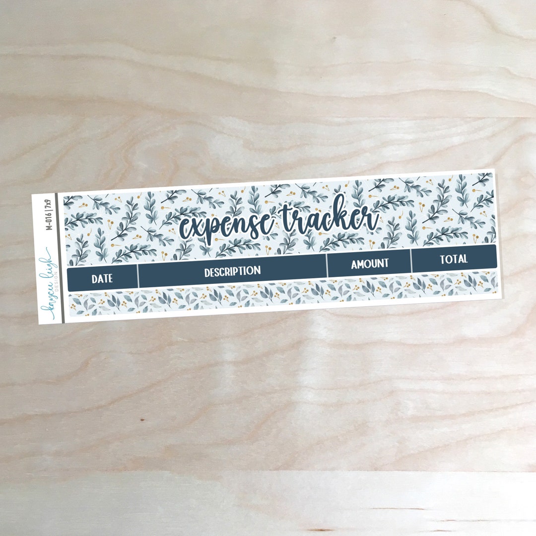 Expense Tracker Stickers for 7x9, and 8.5x11 Planners M-016 - Etsy