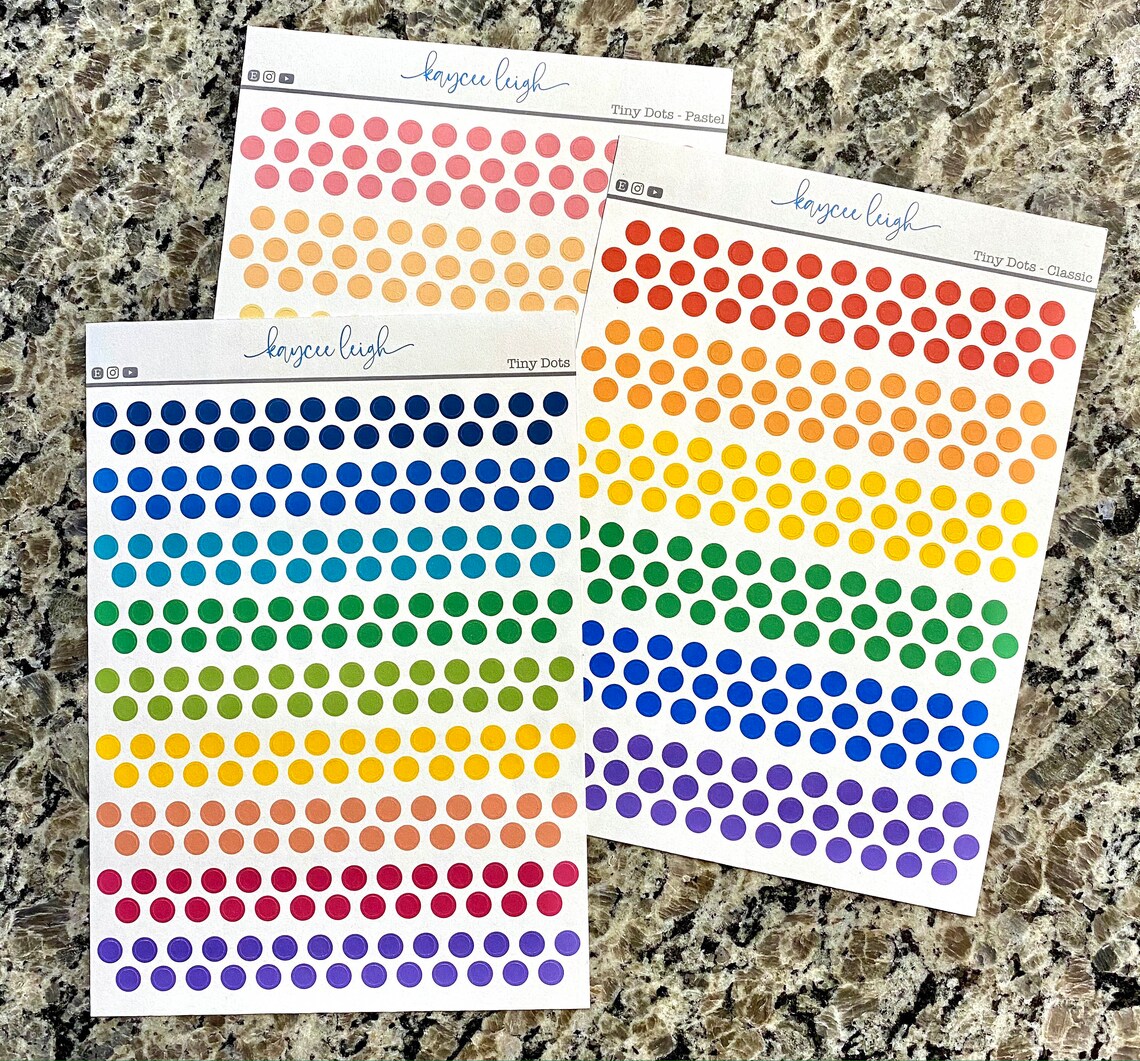 Tiny Dot Stickers for Planners Notebooks Bullet Journals - Etsy