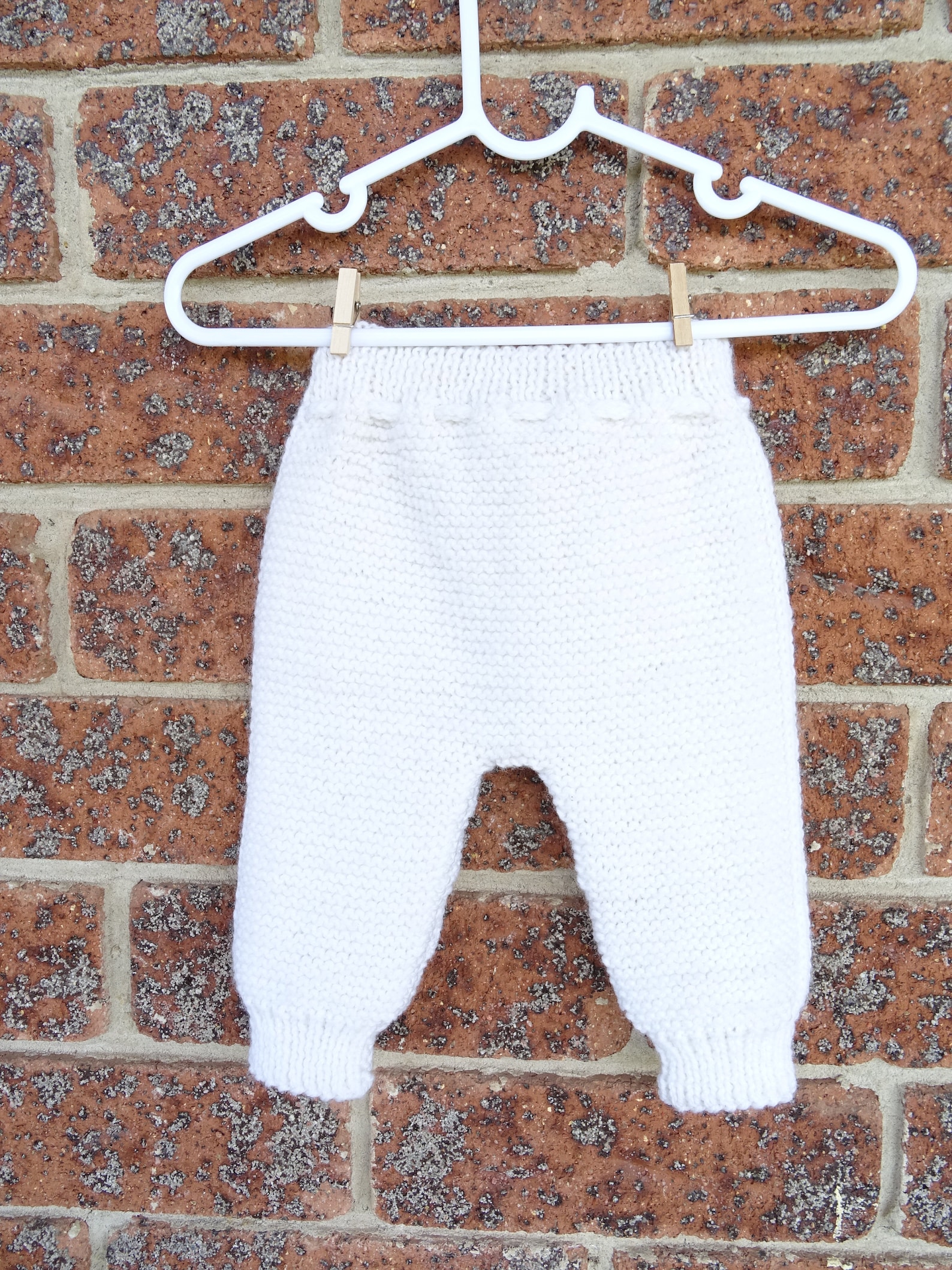 Cream knit luxury wool baby trousers size 0-3 months baby | Etsy