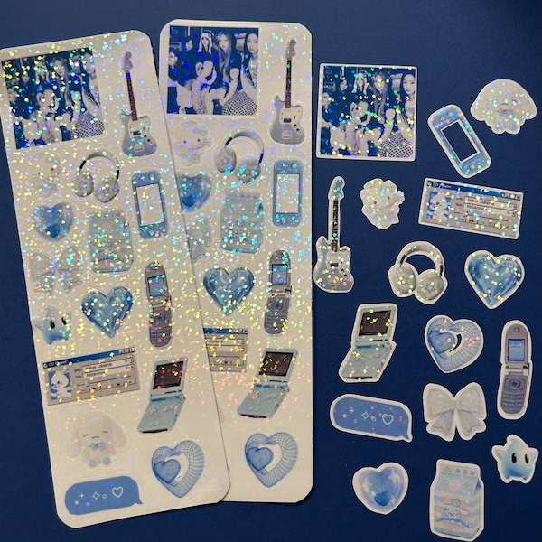 Blue Aesthetic Stickers - Etsy