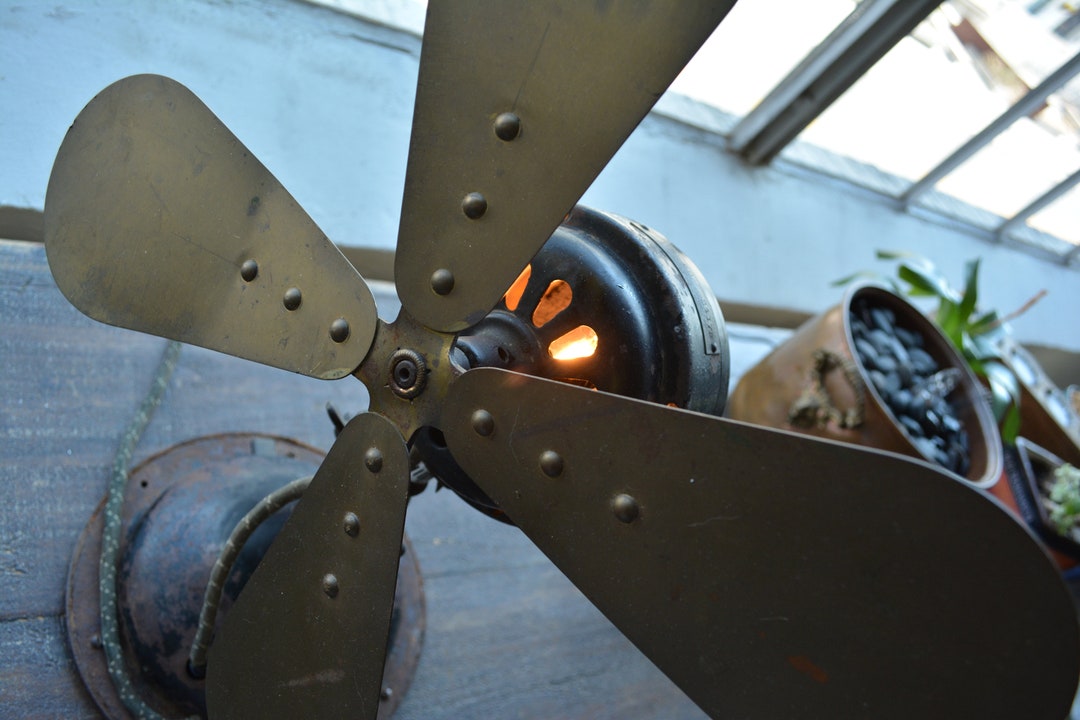 Vintage Electric Fan With Edison Bulb - Robbins & Myers Series - Etsy