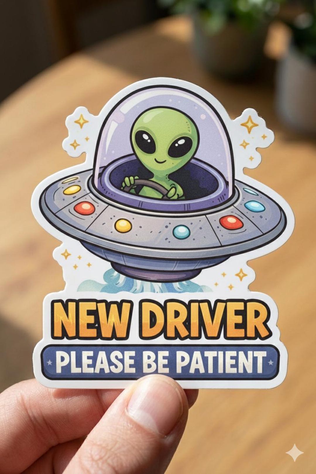 Alien New Driver Sticker | Funny New Driver Sticker | Funny Car Sticker ...