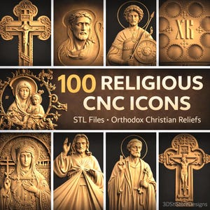 100 Religious Orthodox Icon 3D STL Models | CNC Router Carving Files ...