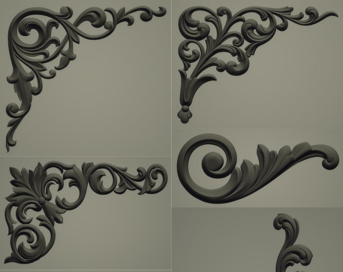 3D STL Models Corner 74 Pcs Models Set for CNC Router Engraver, Carving ...