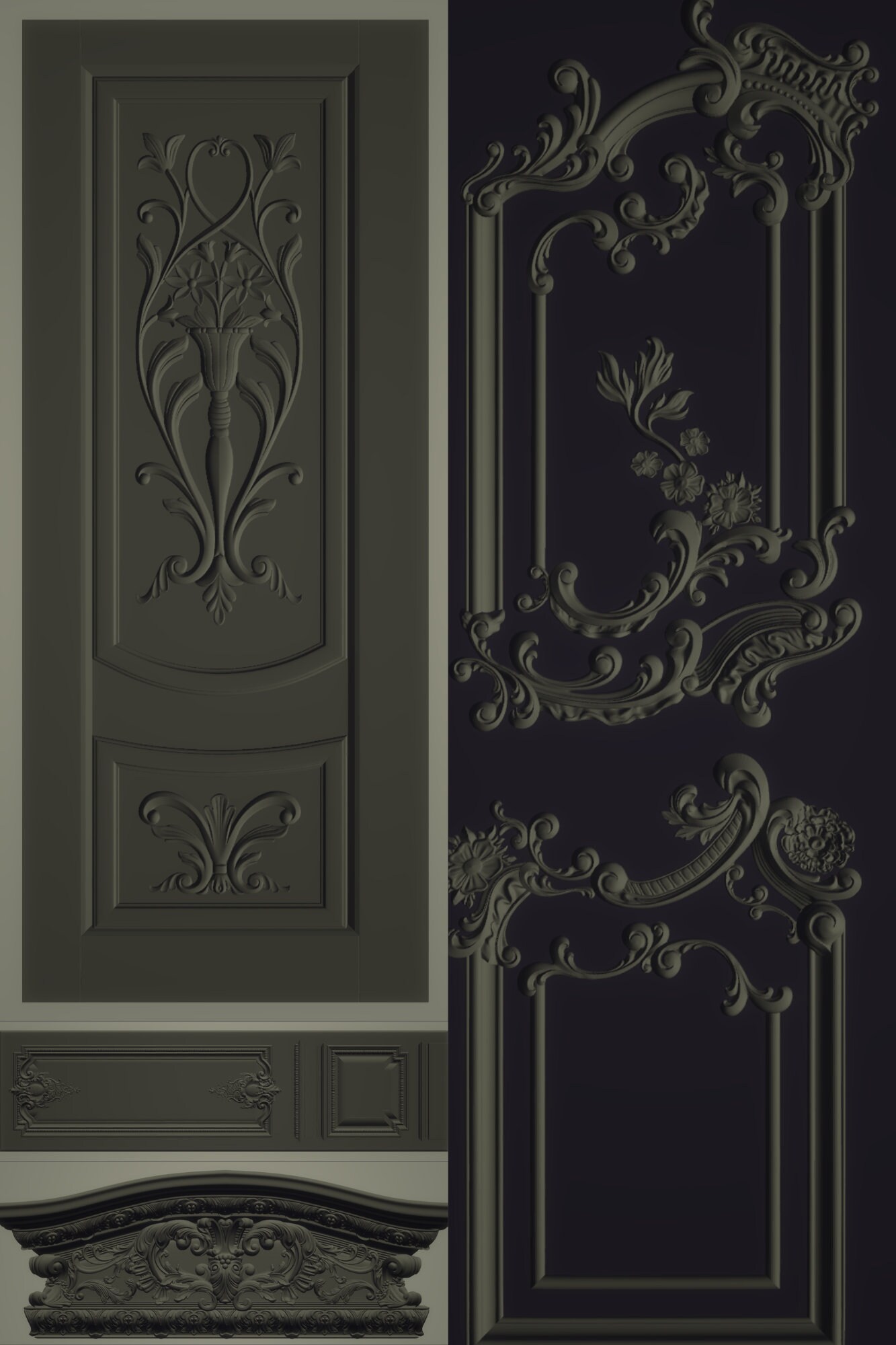 3D Door STL Models, CNC Router Designs (21 Pcs) (digital Download ...