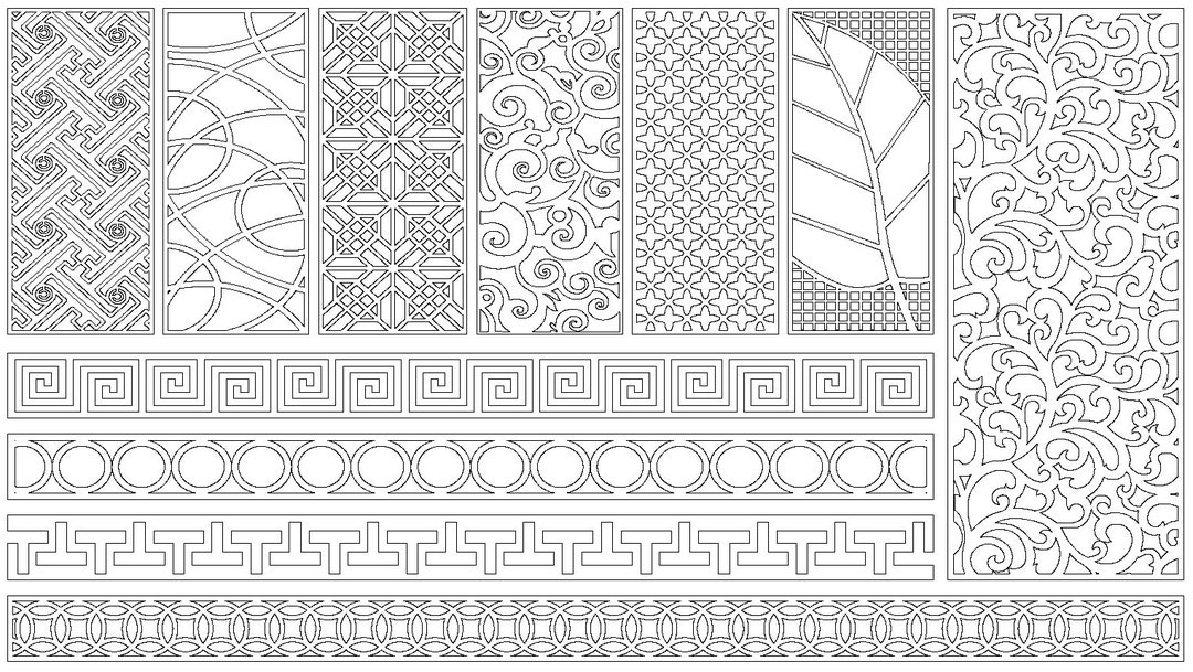 Decorative Panels DXF / EPS / SVG / Clipart/ Cut Files/ Cricut ...
