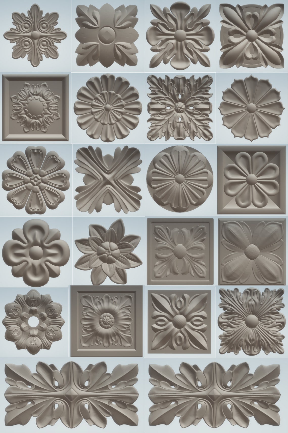 3D STL Model Beautiful Flowers Collection 91 Pcs for CNC Router ...