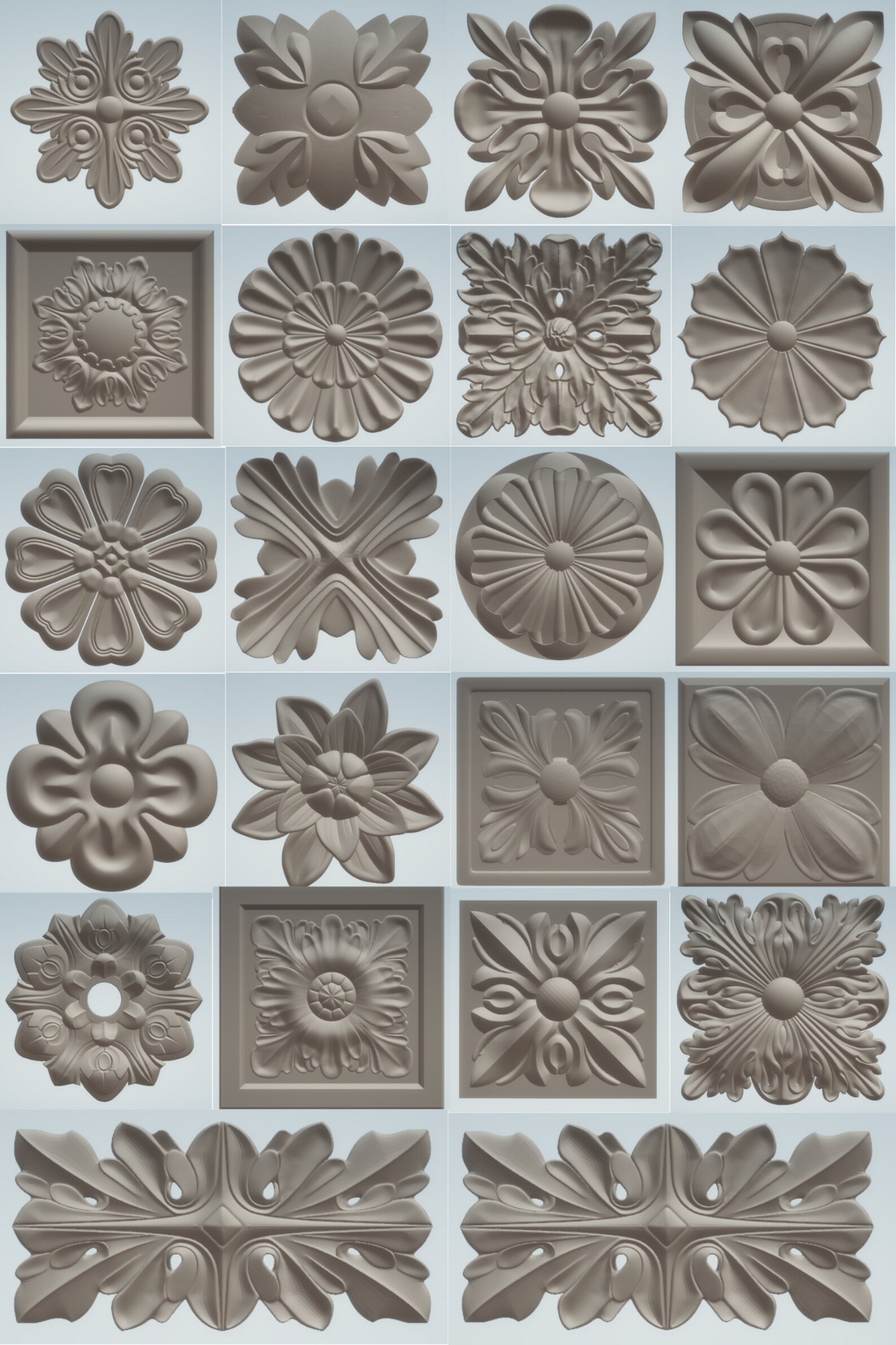 3D STL Model Beautiful Flowers Collection 91 Pcs for CNC Router ...