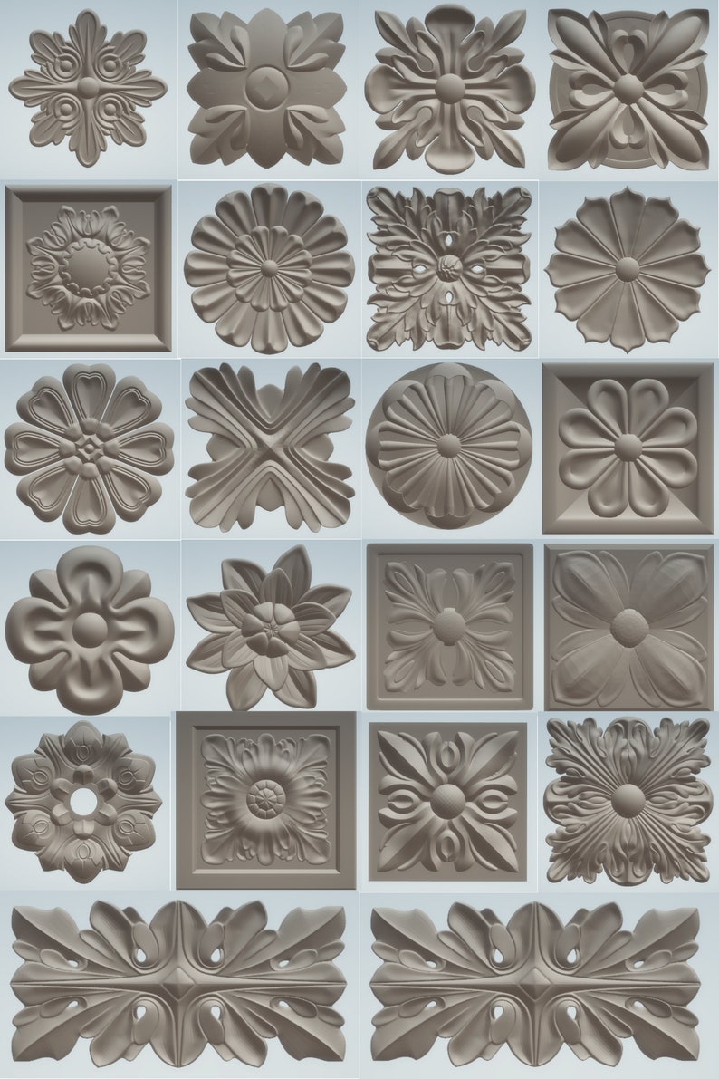 3D STL Model Beautiful Flowers Collection 91 Pcs for CNC Router ...