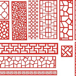 Decorative Panels and Walls DXF / EPS / SVG / Clipart/ Cut Files ...