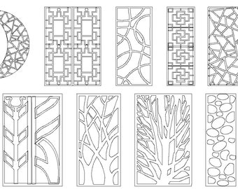 Decorative Panels and Walls DXF / EPS / SVG / Clipart/ Cut Files ...
