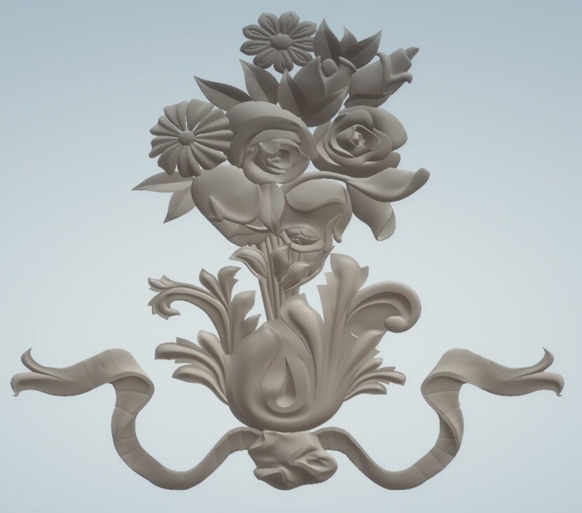 3D STL Model Botanical Bliss Exquisite Floral Herbal Compositions ...